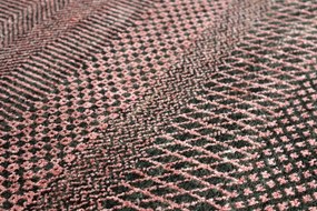 Diamond Carpets India, Ručně vázaný kusový koberec Diamond DC-MCN Black/rust, 140x200, červená, chodba / předsíň