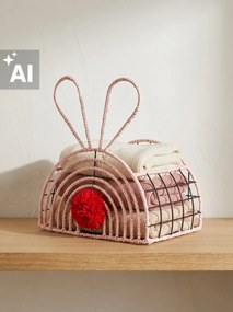 Sinsay - Úložný koš s oušky - pastelová růžová