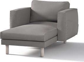 Potah na IKEA Norsborg šezlong s loketními opěrkami barva šedá látka pletený vzor