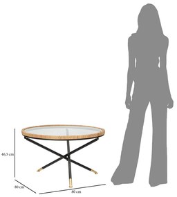 Kulatý konferenční stolek Mauro Ferretti Rovus, 80x46,5 cm