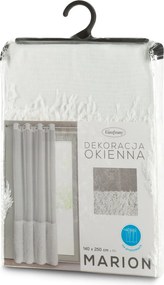 ZÁCLONA NA KROUŽCÍCH MARION 140X250 CM BÍLÁ