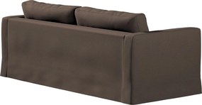 Potah na pohovku IKEA  Karlstad 3-místná, nerozkládací, dlouhý barva hnědá látka pletený vzor
