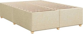 Box spring postel s matrací krémová 140x190 cm textil 3286687