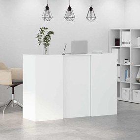 Recepční stůl bílý 155x50x103,5 cm kompozitní dřevo 3324196