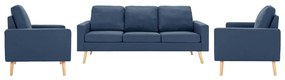 3-dílná sedací souprava Shawbury - textilní čalounění | modrá