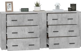 Příborníky 2 ks betonově šedé kompozitní dřevo 3185411