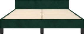 Rám postele bez matrace tmavě zelená 140 x 190 cm samet 3125754
