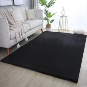 Ayyildiz, Běhoun Pouffy 5100 Black, 80x250, černá, obývací pokoj