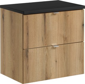 Comad Koupelnová skříňka pod deskové umyvadlo Nova Oak 60 dub coast evoke/černá
