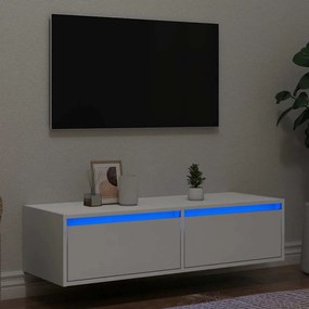 TV skříňka s LED osvětlením bílá 100X35,5x25 cm