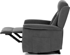Polohovací křeslo šedé, elektrické TV-7072 GREY2