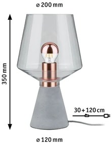 Paulmann 79665 - 1xE27/20W Stolní lampa NEORDIC YORIK 230V
