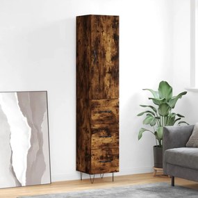 vidaXL Skříň highboard 34,5 x 34 x 180 cm kompozitní dřevo [3198882] Barva: kouřový dub