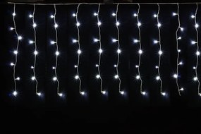 Vnitřní LED vánoční závěs - studená bílá, 3m, 192 LED, stále svítící, se záblesky