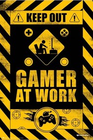 Plakát, Obraz - Keep Out! - Gamer at Work