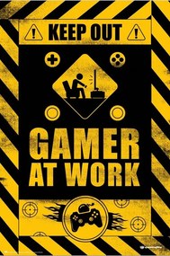 Plakát, Obraz - Keep Out! - Gamer at Work, (61 x 91.5 cm)