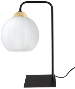 Stolní lampa Costa, 1x bílé skleněné stínítko, b/g