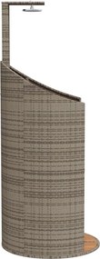 vidaXL Venkovní sprcha 100 x 100 x 241,5 cm polyratan a akácie [368214] Barva: Béžová