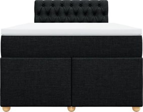 Box spring postel s matrací černá 120x190 cm textil 3288928