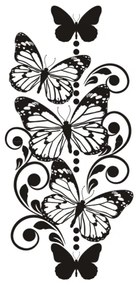 Samolepka na zeď Dekorativní motýli, nálepka na stěnu (12872)
