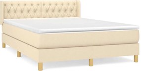 Box spring postel s matrací krémová 140x200 cm textil 3130518