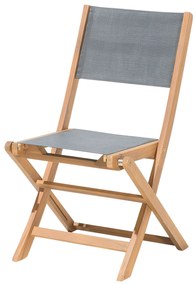 Sada dvou dřevěných záhradních židlí CESANA, barva tmavě šedá Beliani