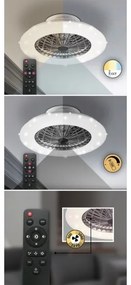 Rabalux - LED Stmívatelné stropní svítidlo s ventilátorem LED/30W/230V + DO