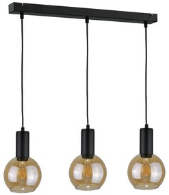 Keter Lighting Lustr na lanku JANTAR BLACK 3xE27/60W/230V KE0023