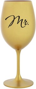 MRS. - zlatá sklenice na víno 350 ml