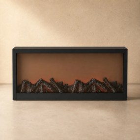 Dekorativní LED krb, kovový, 10 x 57 x 25 cm