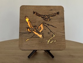 Li-Go "Ptáci " lampa 19x19 cm provedení povrchu: dub