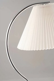 Bílá/v leskle stříbrné barvě látková stojací lampa (výška 165 cm) Celie – Jotex
