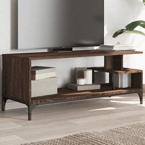vidaXL TV stolek 102 x 40 x 41 cm kompozitní dřevo a ocel [842415] Barva: hnědý dub