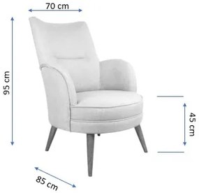 Atelier del Sofa Křeslo Victoria - Cream, Krémová