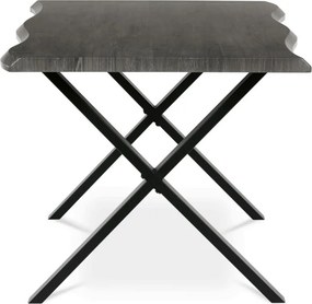 Jídelní stůl HT-F4316 GREY, mdf, šedý dub (160 x 90) cm Šedá