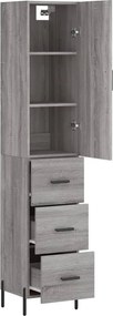 Skříň highboard šedá sonoma 34,5 x 34 x 180 cm kompozitní dřevo 3198863