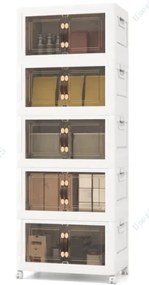 Costway Skládací úložný box s víkem 316 Úložné boxy L 5 sada plastová krabice