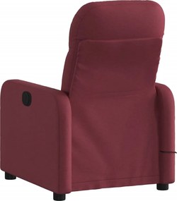Elektrické masážní polohovací křeslo vínové textil 3206789