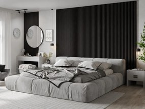 Mexen Lam-F, akustické stěnové lamely 275 × 30 cm, plstěný podklad 8 mm, technická dýha, eben černý, S105-275307-3015-023