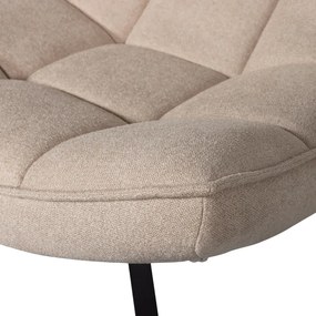 WOOOD Béžové čalouněné otočné lounge křeslo Madi