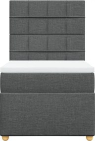 Box spring postel s matrací tmavě šedá 80 x 200 cm textil 3291108