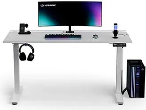 ULTRADESK Vortex bílá / Herní stůl / 140,5 x 70 cm / 72-122 cm / nasta