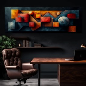 Obraz na plátně - Morseovy kvádry FeelHappy.cz Velikost obrazu: 210 x 70 cm