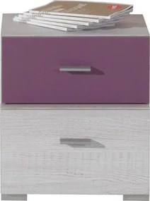 Meblar Noční stolek Next NX17 Barva: Borovice bělená/viola
