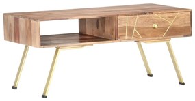 286149 vidaXL Konferenční stolek 95 x 50 x 42 cm masivní sheeshamové dřevo
