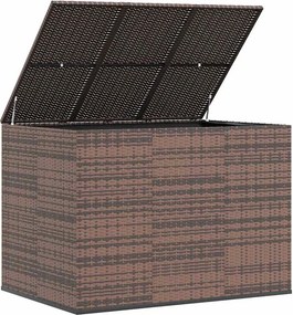 Zahradní úložný box PE ratan 145 x 100 x 103 cm hnědý 317230