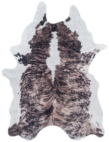 Ayyildiz, Kusový koberec Etosha 4113 brown (tvar kožešiny), 150x200 tvar kožešiny, hnědá, chodba / předsíň