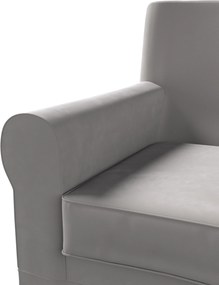 Potah na křeslo IKEA Ektorp Jennylund barva šedá látka lesklé, sametová