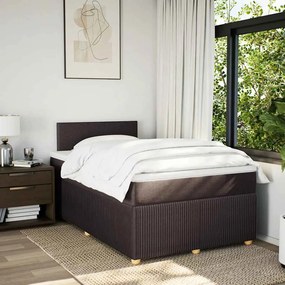 Box spring postel s matrací tmavě hnědá 120x200 cm textil 3287419