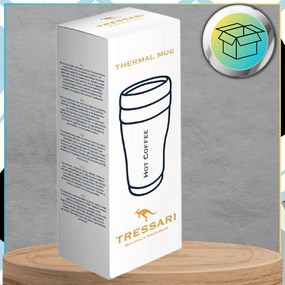 Camerazar Termoska na kávu COFFEE airtight, chirurgická ocel a pevný plast, 510 ml, 17 cm výška